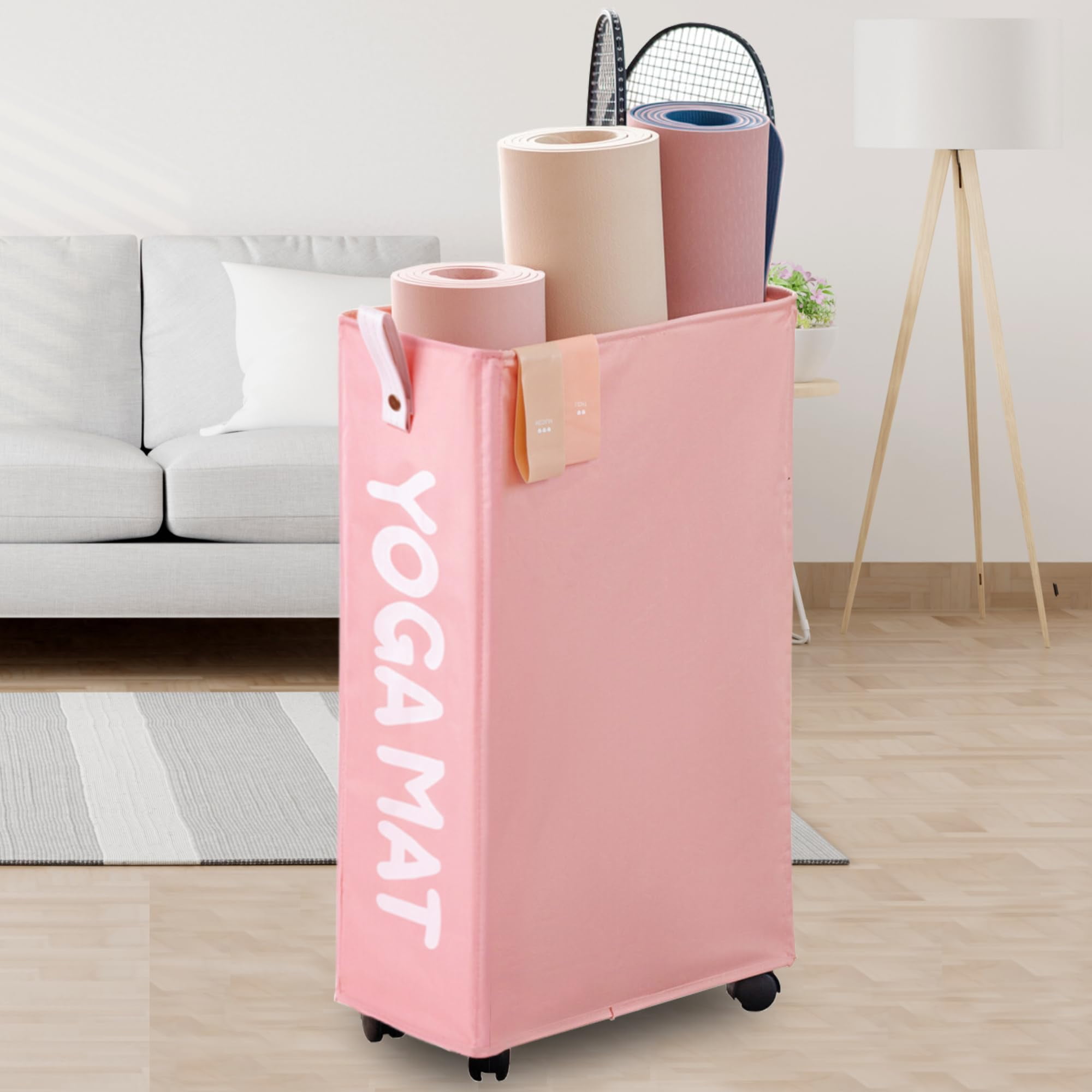 Caroeas Yoga Mat Storage Rack, 27’’ Large Yoga Mat Holder Accessories ...