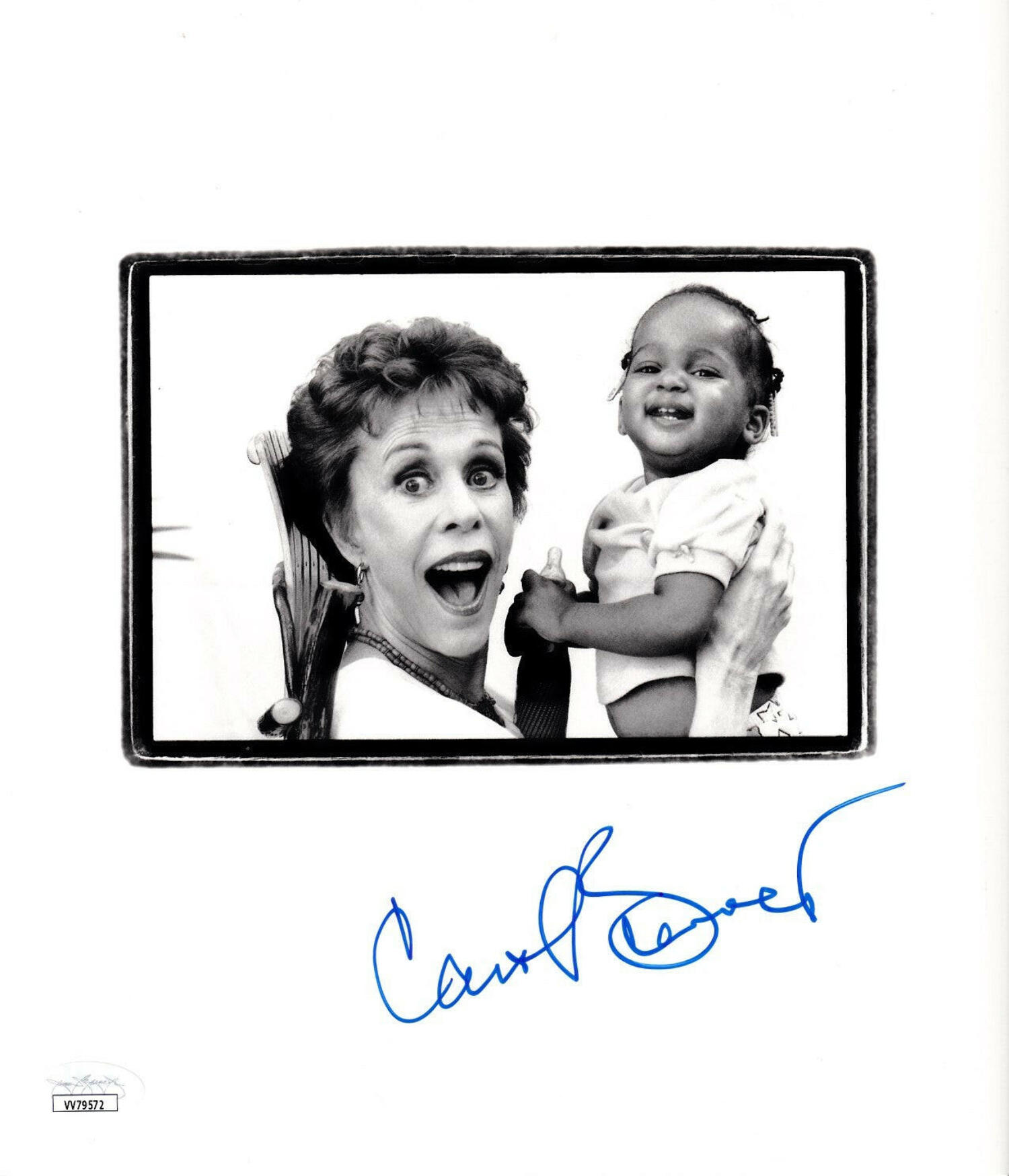 Carol Burnett autographed 9x10 inch black and white book photo page JSA ...