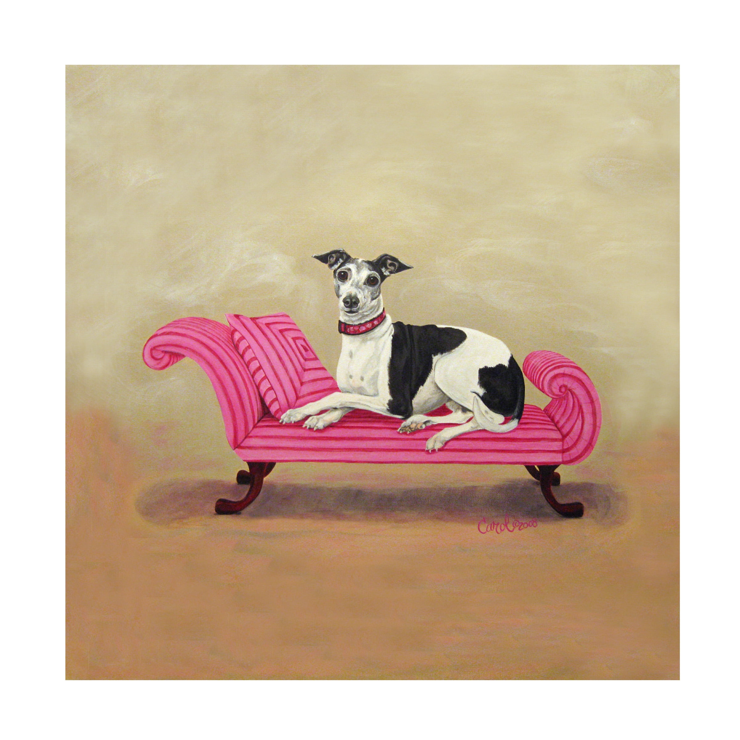 Free Shipping! Trademark Fine Art Carol Dillon Italian Greyhound on ...