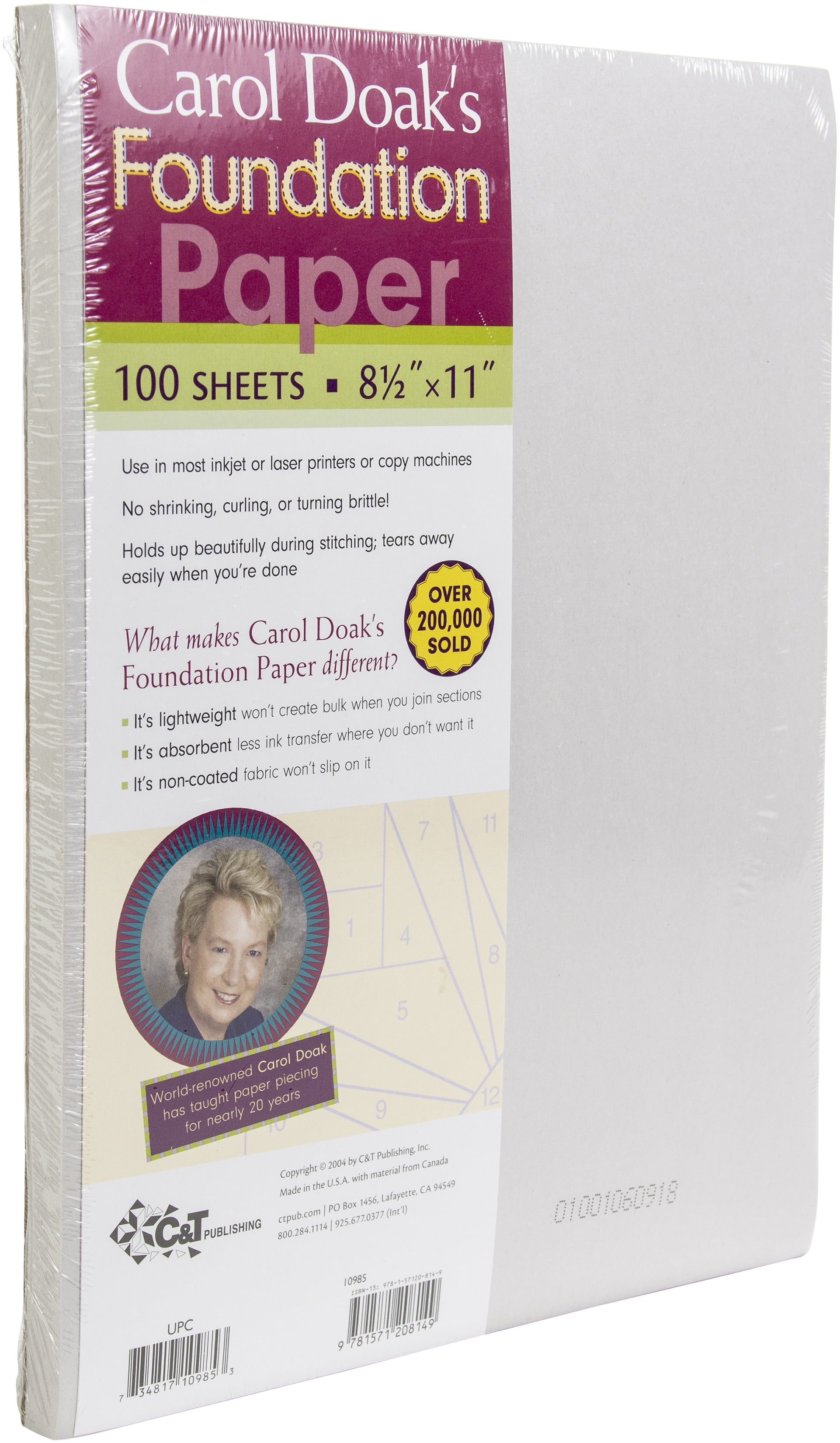 Carol Doak's Foundation Paper 8.5"x11" 100 Count, Multipack of 6 ...
