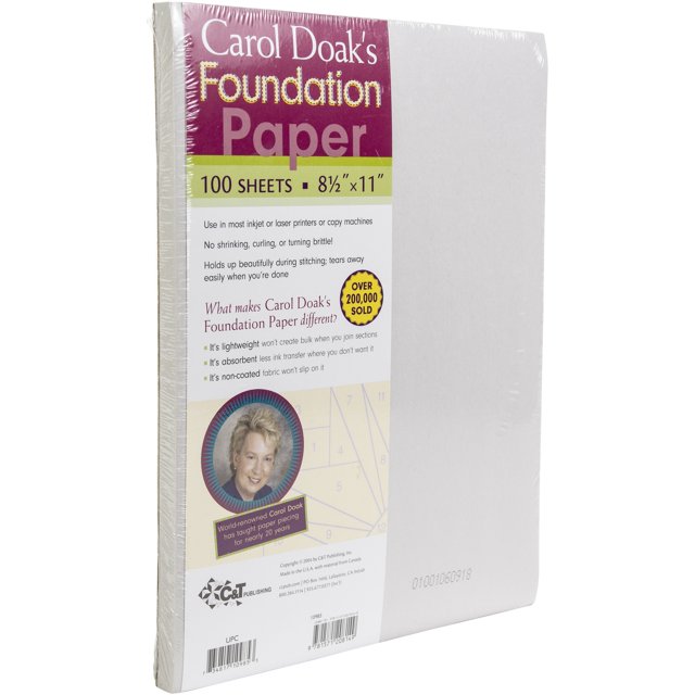 Carol Doak's Foundation Paper 8.5"x11" 100 Count, Multipack of 6 ...