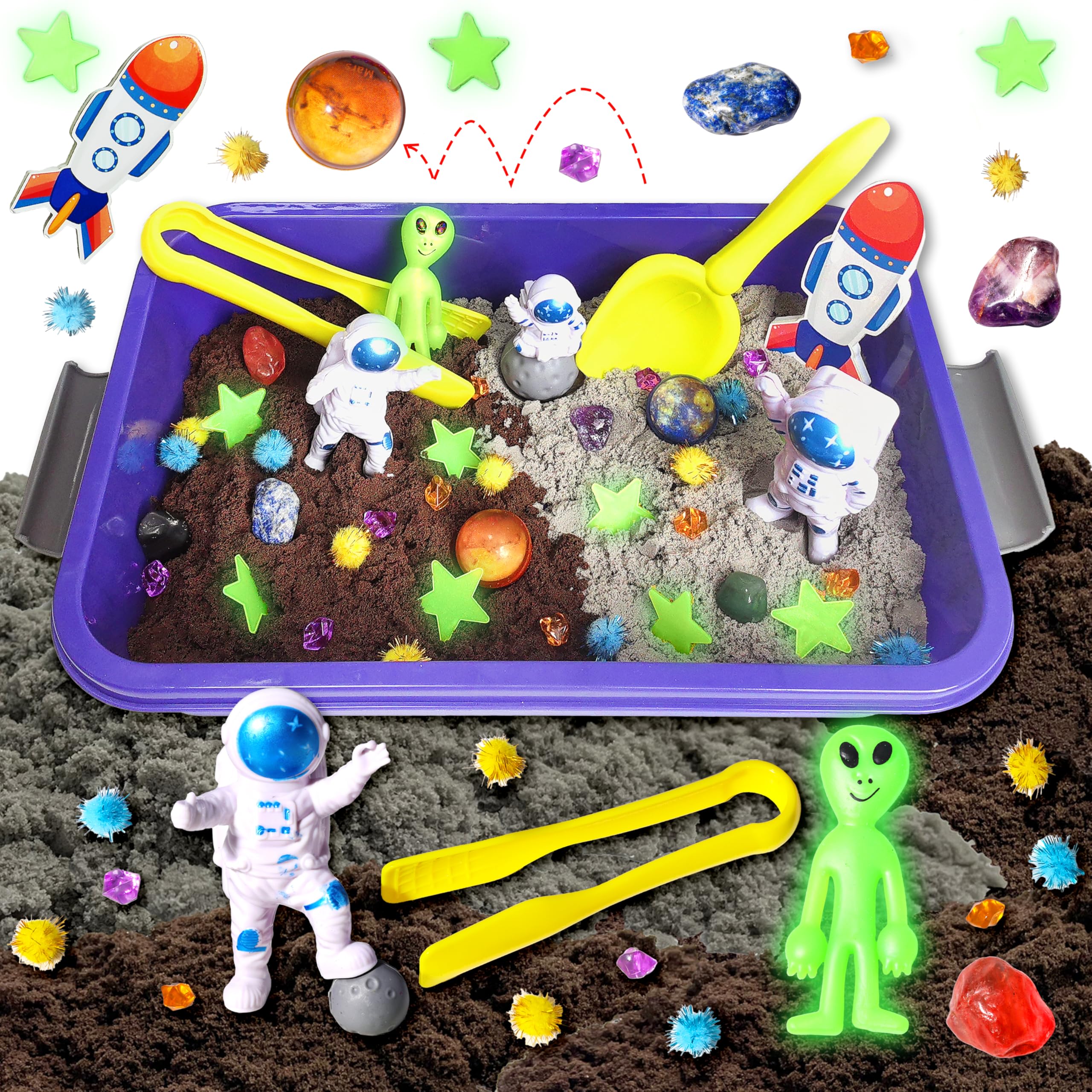 Carolart Galaxy Sensory bin, AIF4 Gemstone Dig Kit,Galaxy Excavation ...