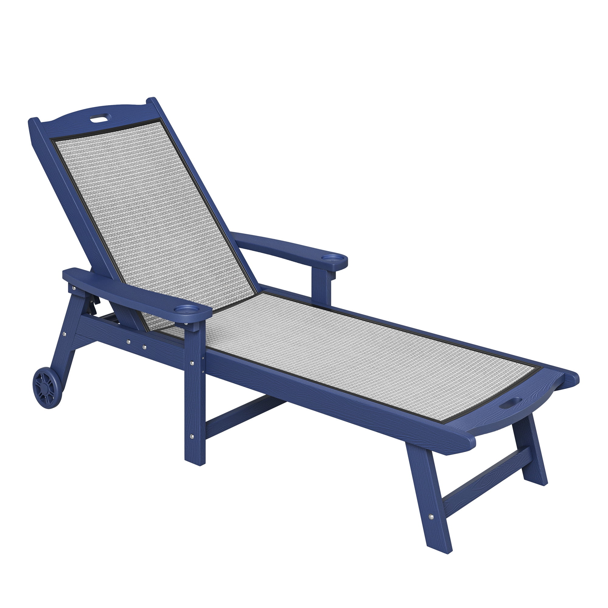 Carolayne Outdoor Chaise Lounge Chair, Adjustable Backrest with Wheels ...