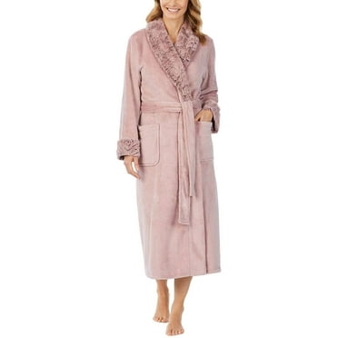 PAVILIA Women Hooded Plush Soft Robe | Fluffy Warm Fleece Sherpa Shaggy ...