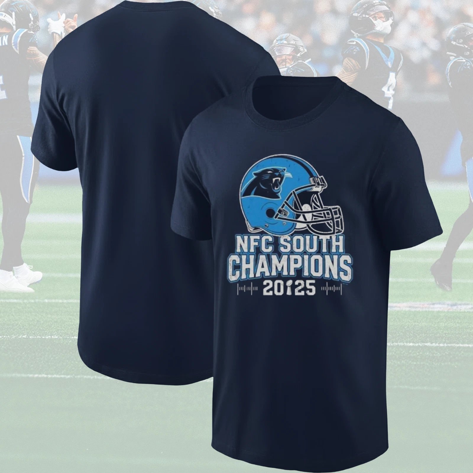 Carolina 2025 Panthers NFC South Division Champions Helmet T-Shirt Gift ...