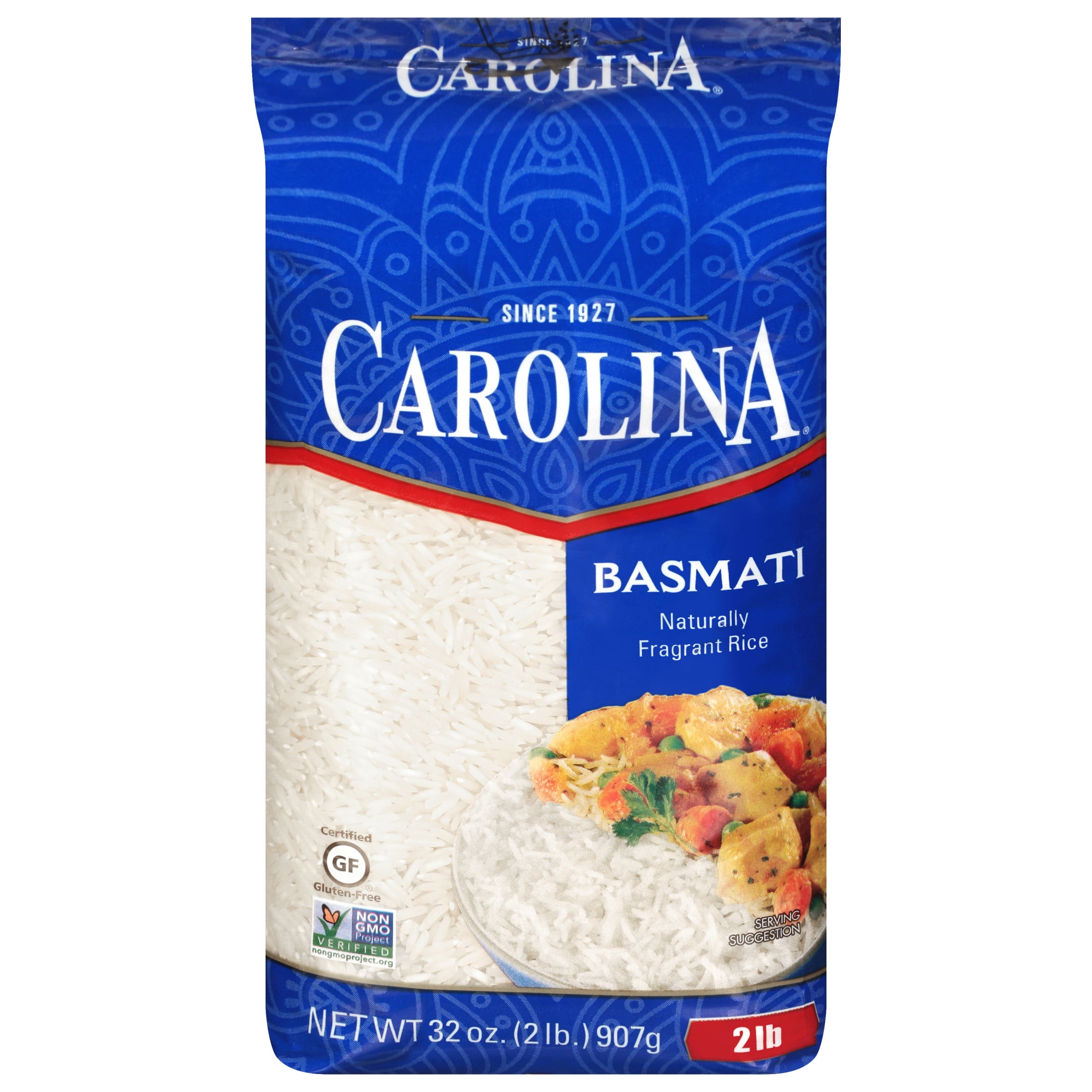 Carolina Basmati White Rice Long Grain Fragrant 2 lb Bag - Walmart.com