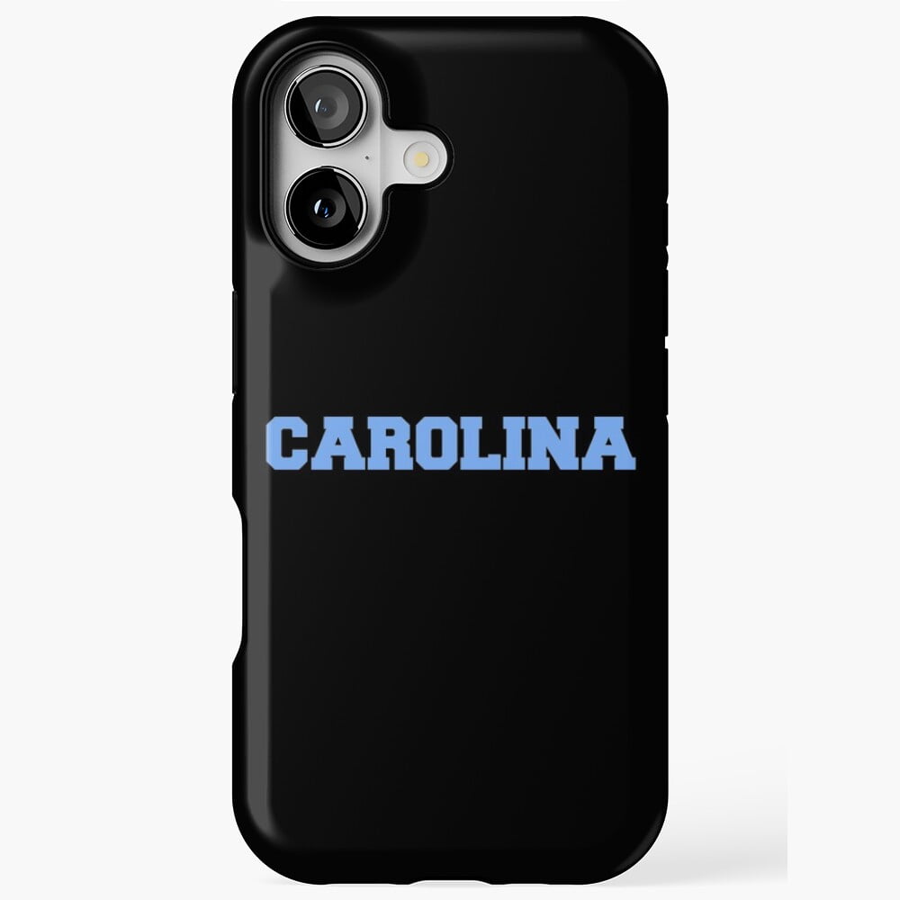 Carolina Blue Retro Text Art Cover iPhone 17 11 12 13 14 15 16 Pro Max ...