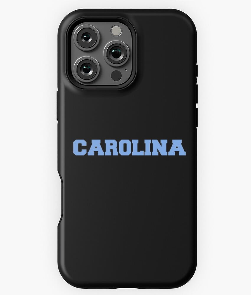 Carolina Blue Text UNC Fan Design N7256 Phone Case for iPhone 17 16 15 ...
