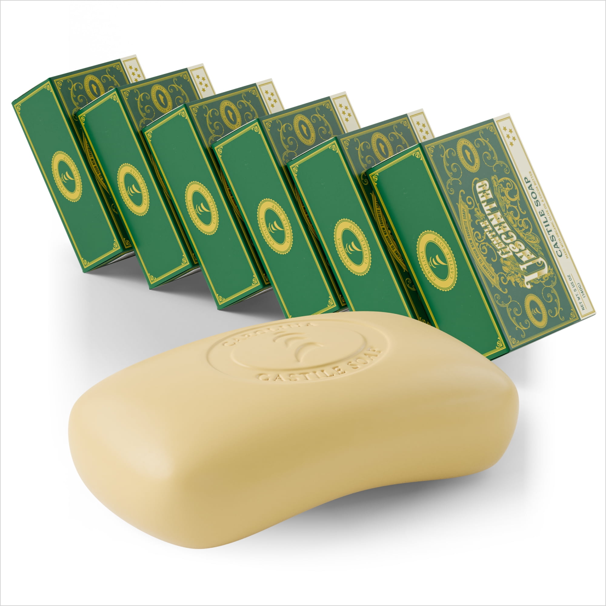 Carolina Castile Organic Bar Soap - 6 pack - Pure Non-Toxic Fragrance ...