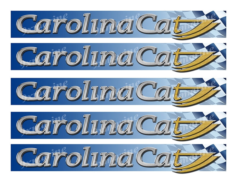 Carolina Cat Boat Racing Sticker Set - 10"x1.5" each - Walmart.com