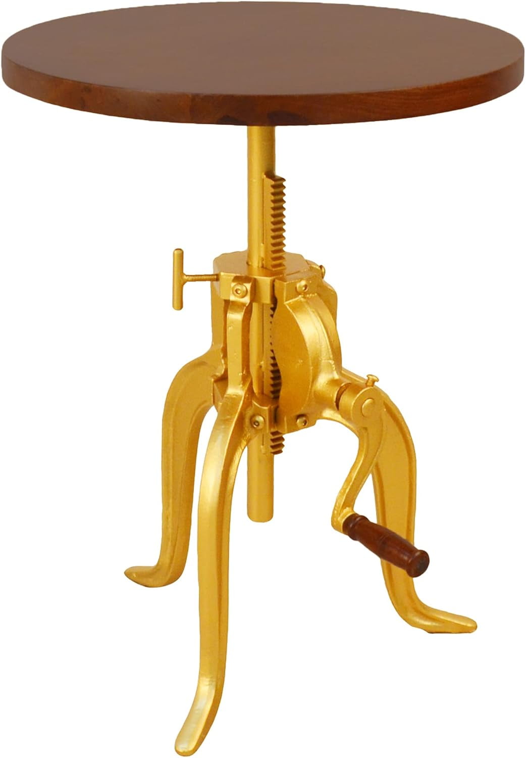 Carolina Chair & Table Co Megan Adjustable Crank Accent End Table, Elm ...