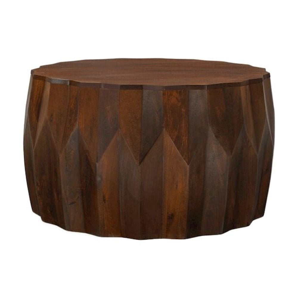Carolina Chair & Table Lina 30" Diamond Facet Mango Wood Coffee Table ...
