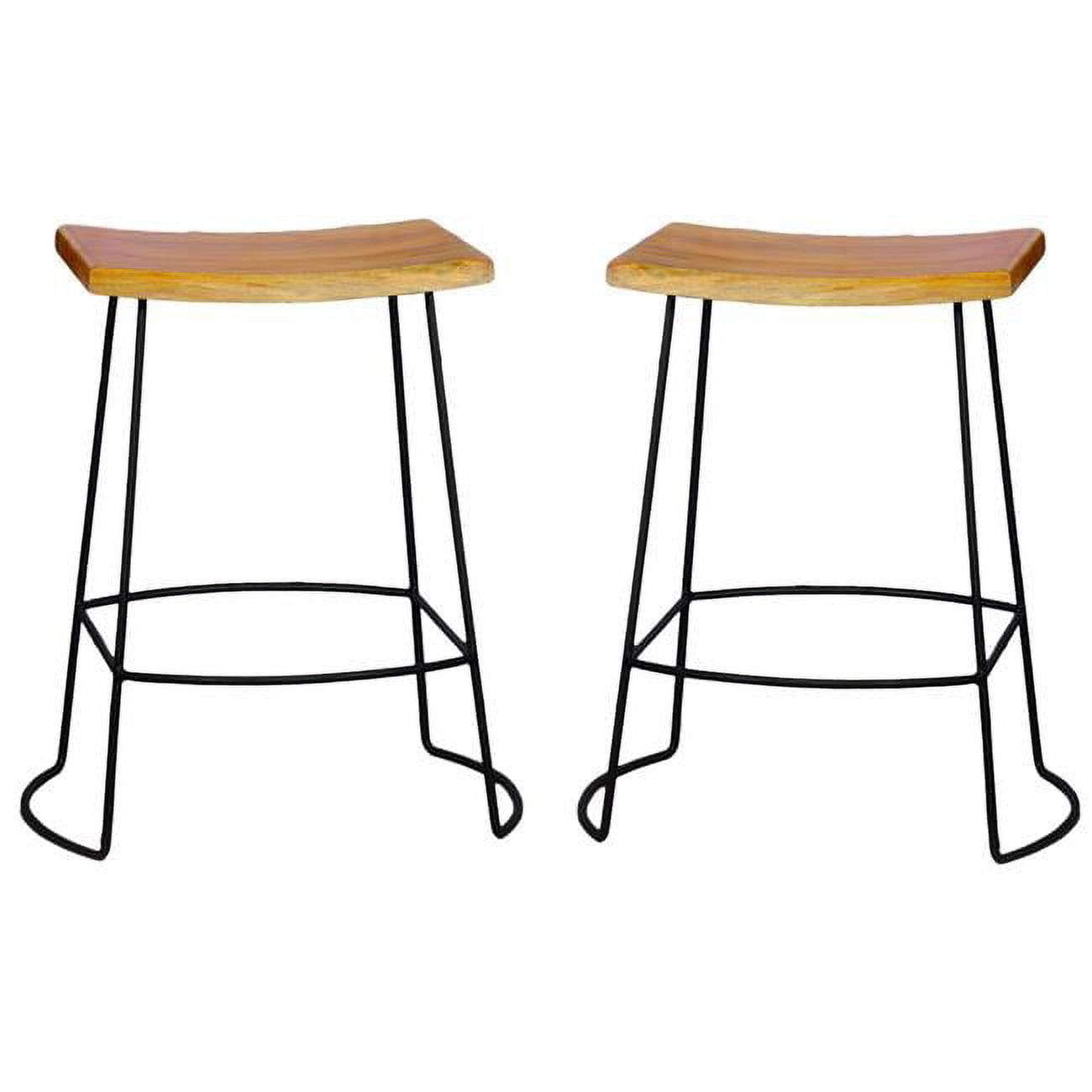 Carolina Classics Aryan 24" Saddle Seat Counter Stool (Set of 2 ...