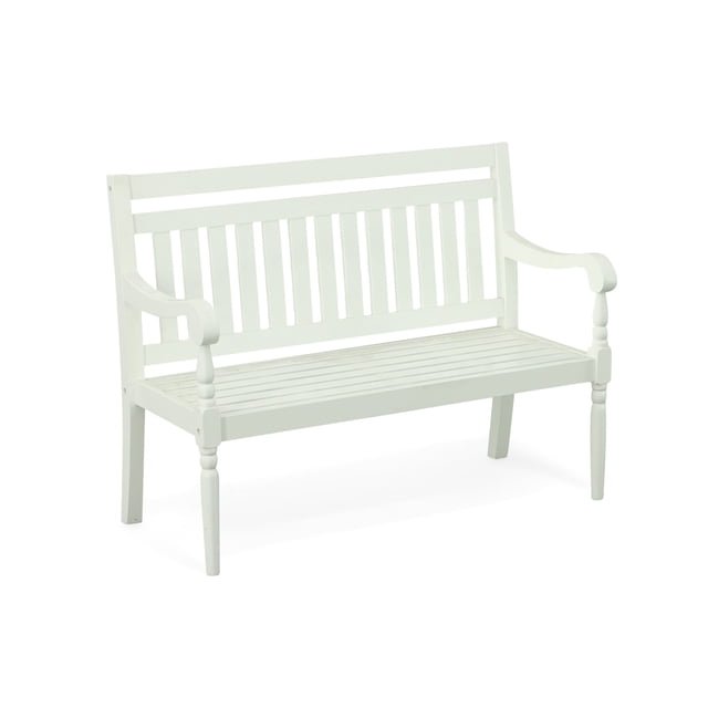 Carolina Classics Belmont White Wooden Outdoor Hotel Bench - Walmart ...