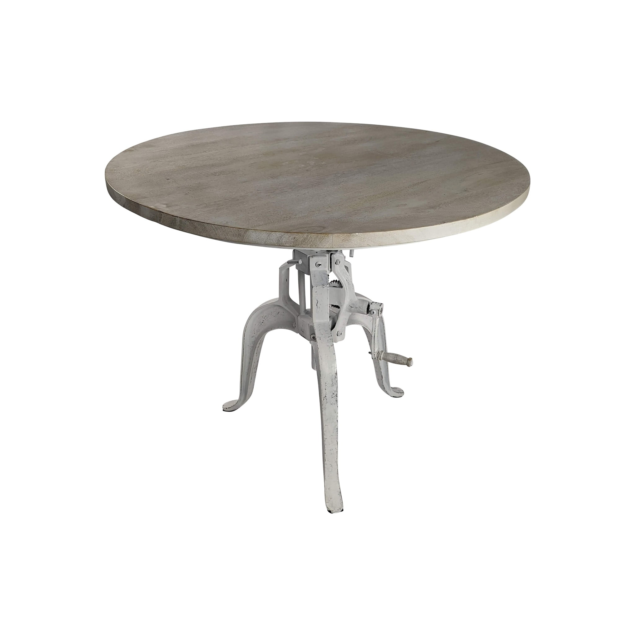 Carolina Classics Bentley Adjustable Crank Table in Whitewash - Walmart.com