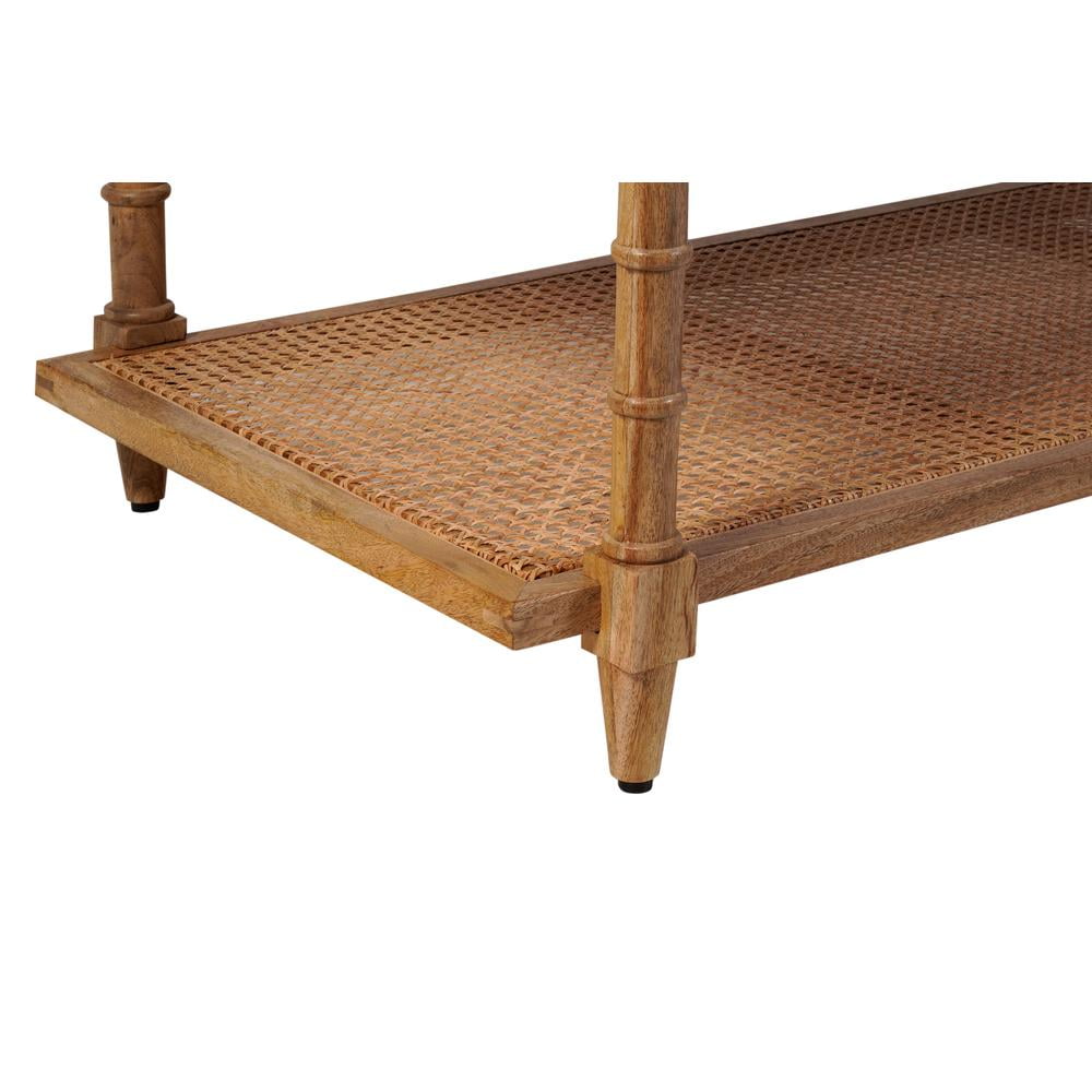 Carolina Living Chesterfield Wood & Cane Coffee Table - Natural ...