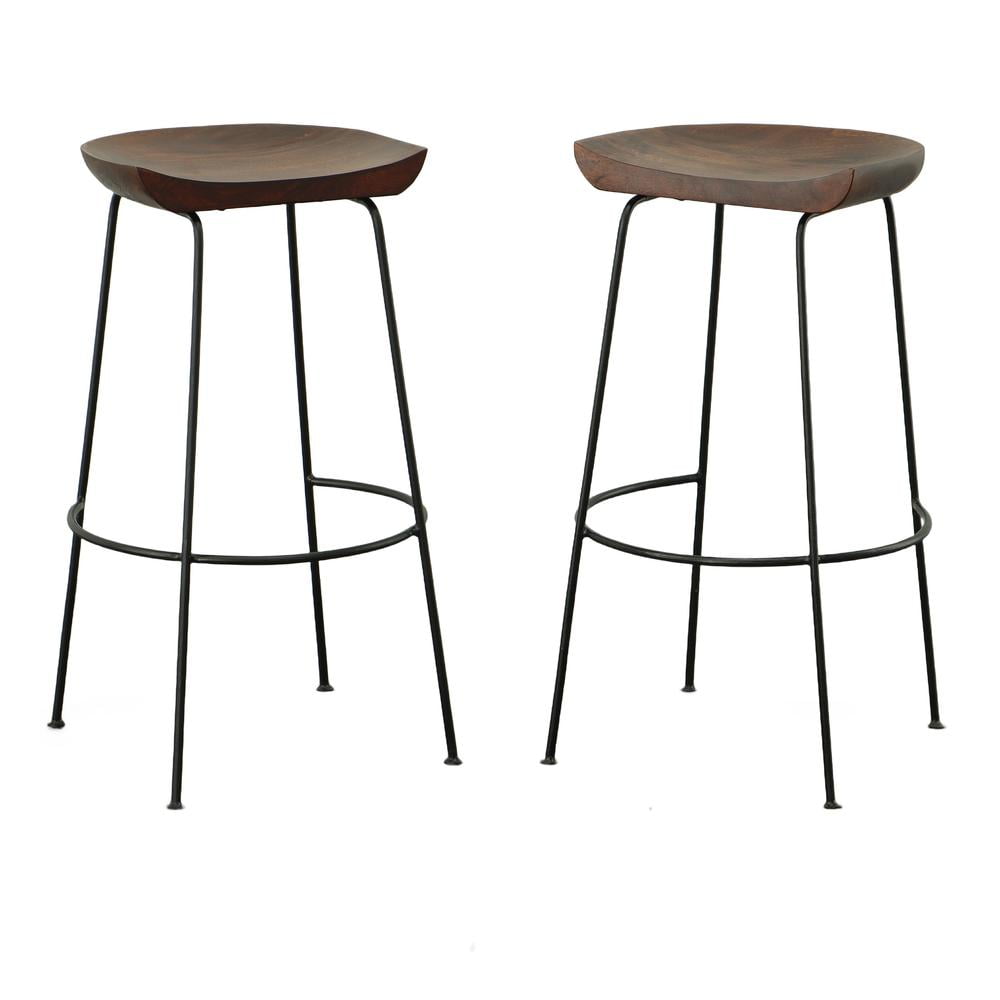 Carolina Classics Diya 30.5 Bar Stool Chestnut Black Walmart