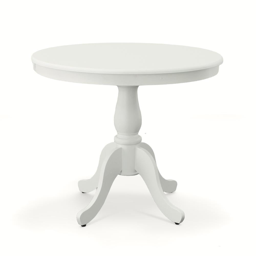 "Carolina Classics Fairview Round Pedestal Kitchen Table, 36"" in White ...