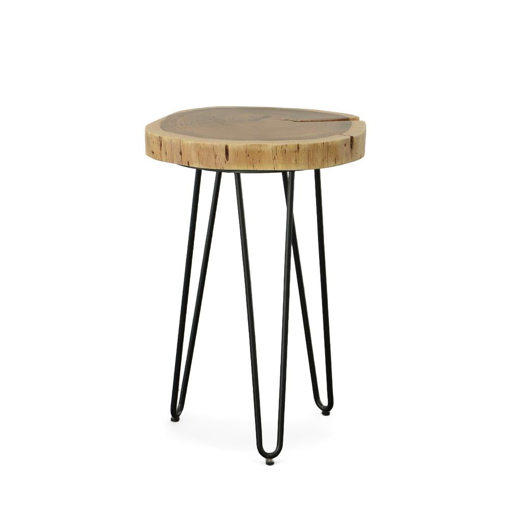 Carolina Classics Industrial Seti Live Edge Accent Table, Natural ...