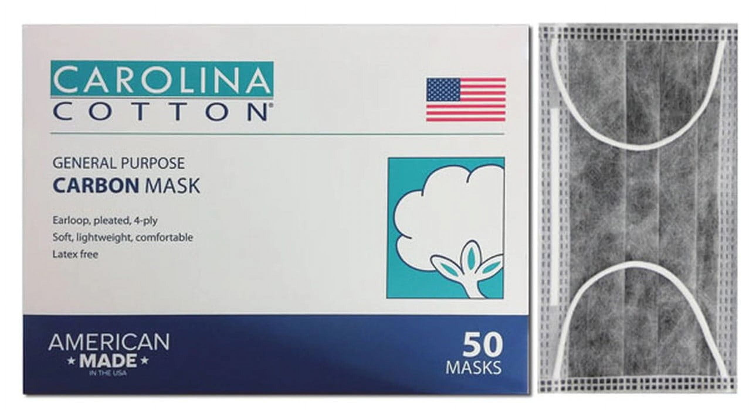 Carolina Cotton General Purpose Carbon Face Mask 50 Masks - Walmart.com