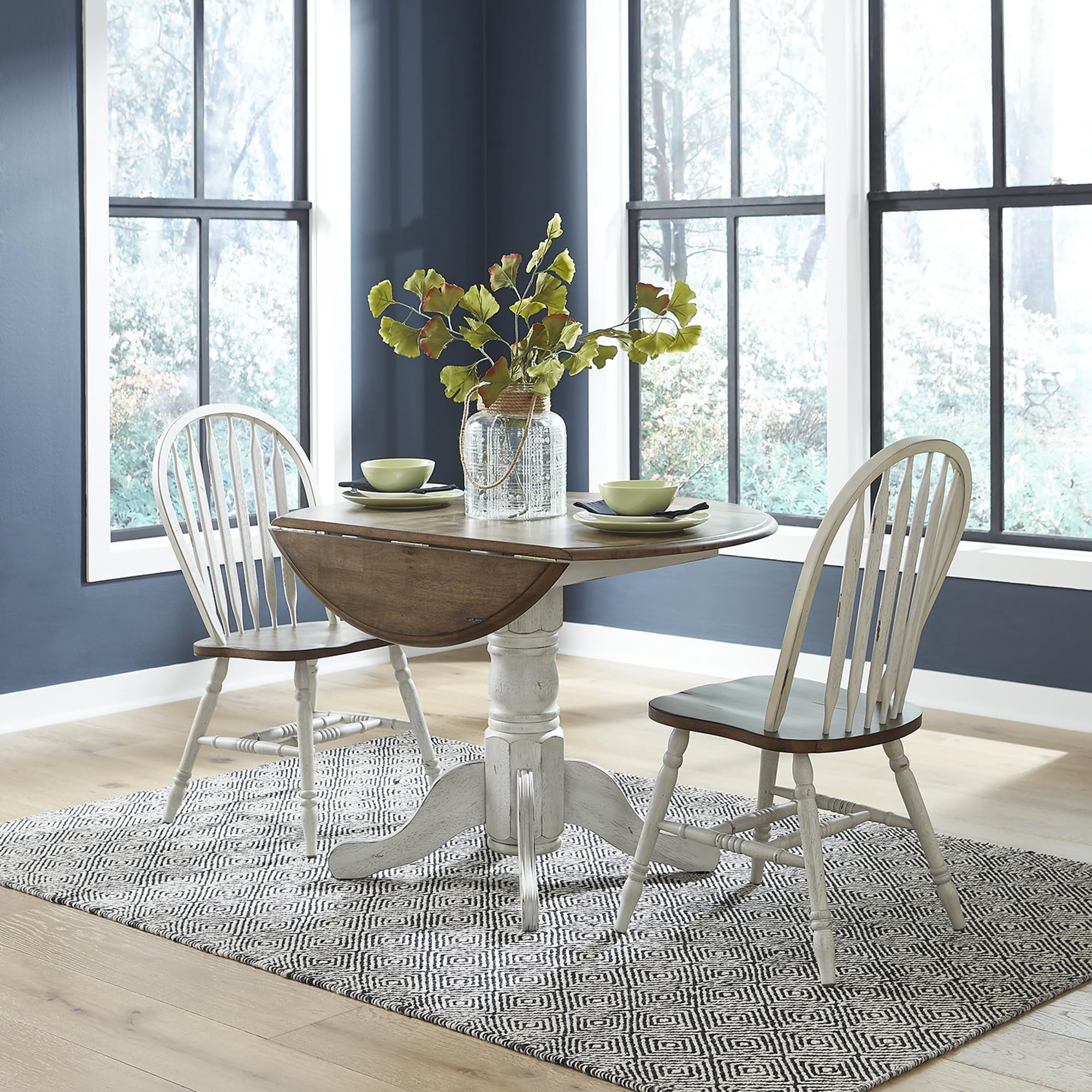 Carolina Crossing 3 Piece Drop Leaf Set - White - Walmart.com