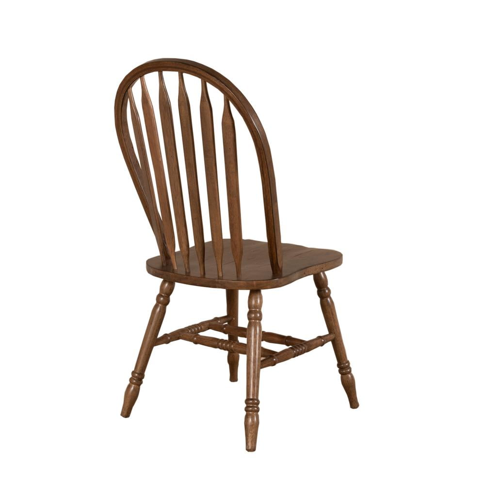 Carolina Crossing Solid Wood Oak Dining Windsor Side Chair in Antique ...