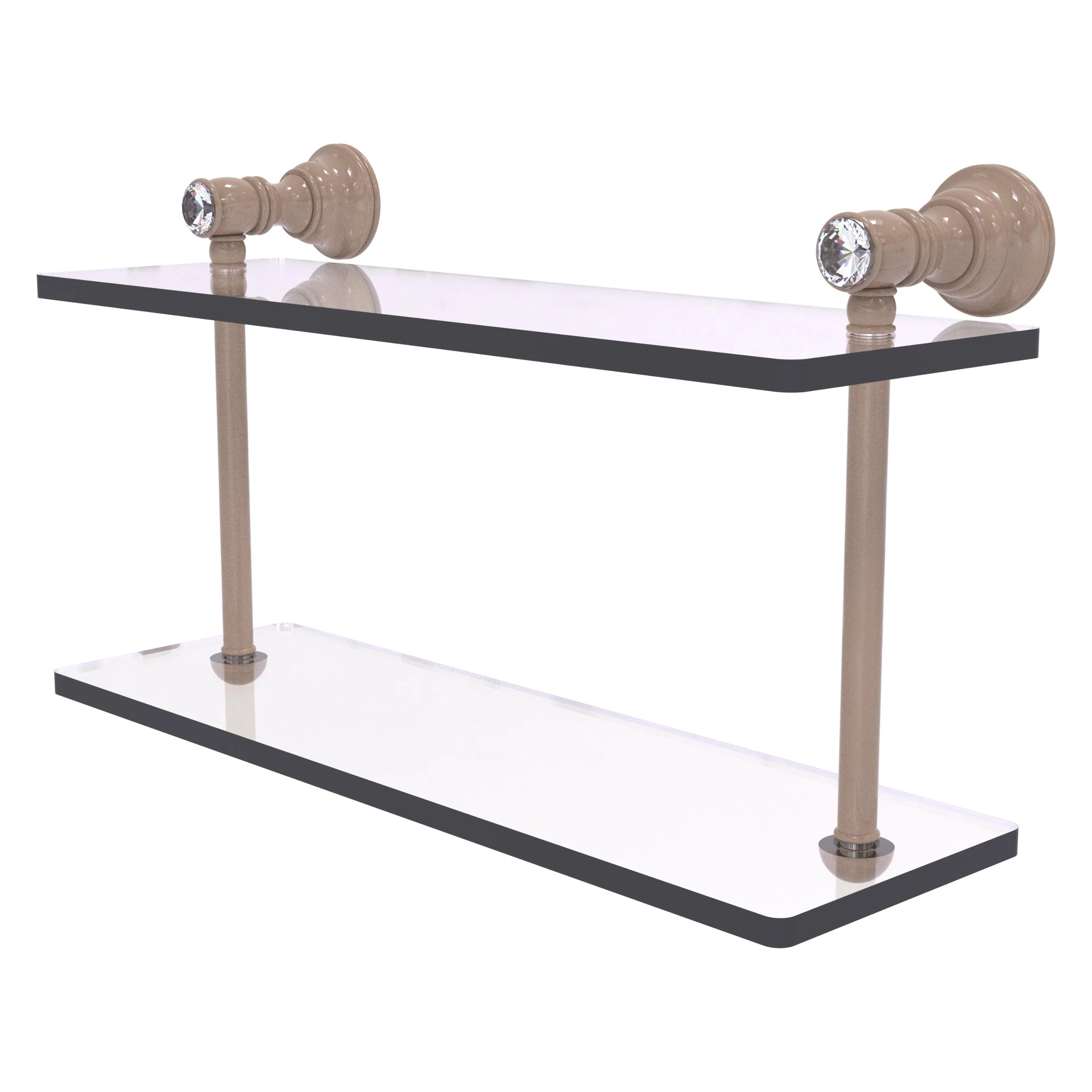 Carolina Crystal Collection Two Tiered Glass Shelf - Walmart.com