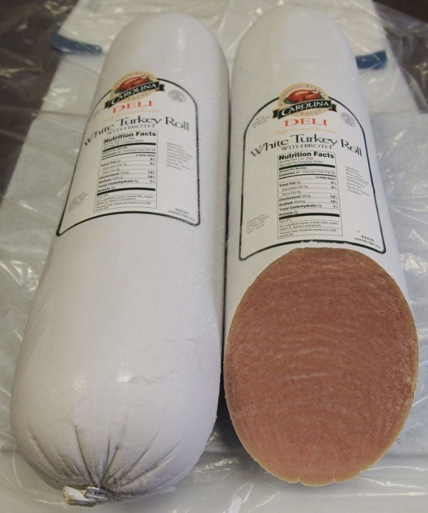 Carolina Deli Specialty Food - Cooked Frozen White Turkey Roll, 10 ...