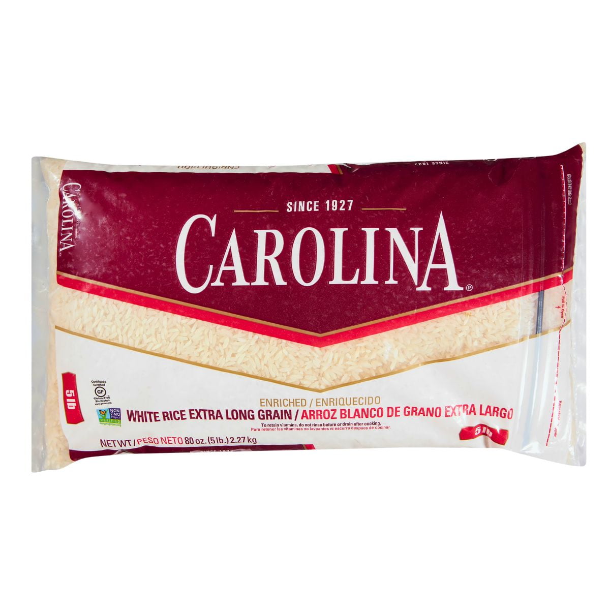 Carolina Enriched Extra Long Grain White Rice 5 lb - Walmart.com