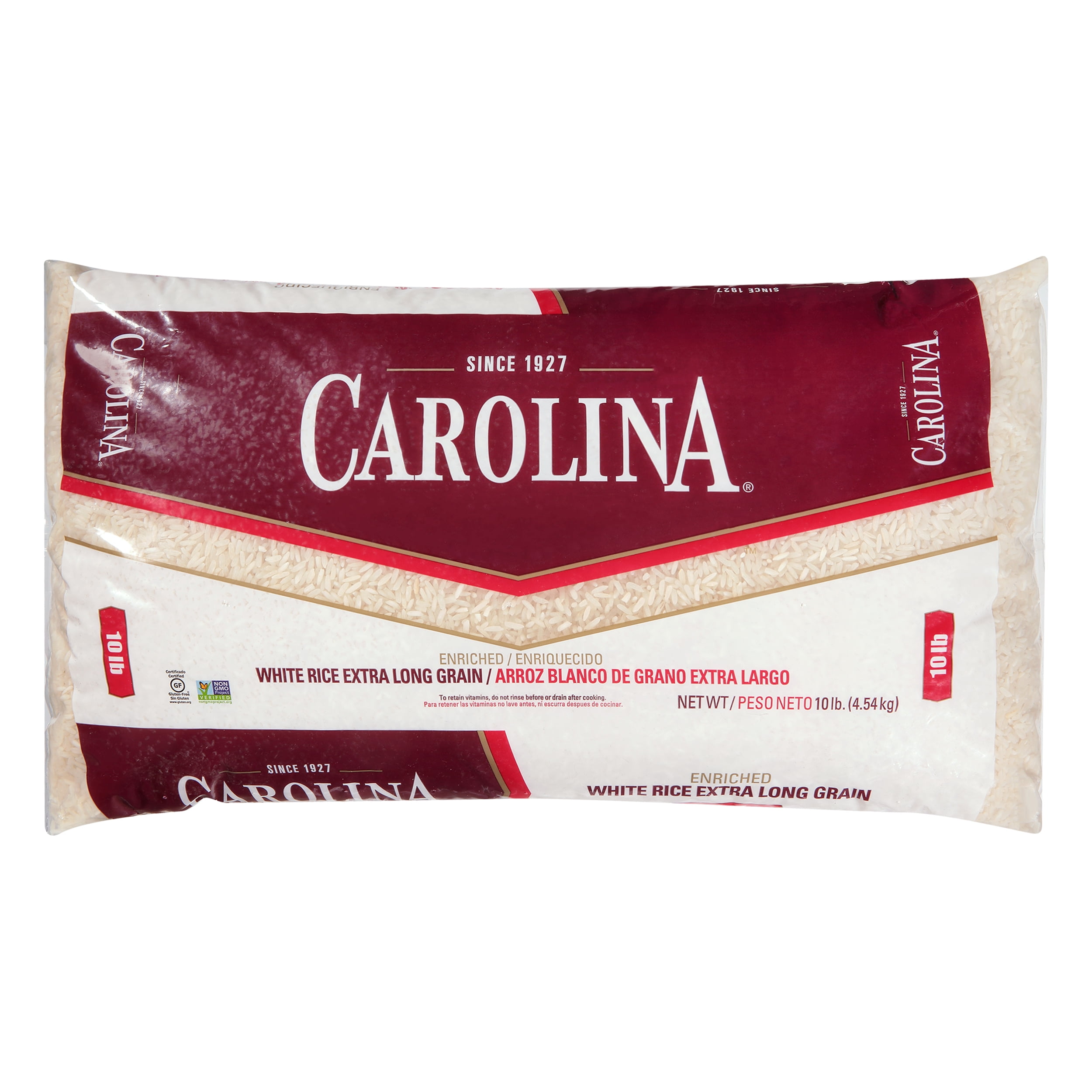 Carolina Enriched White Rice, Extra Long Grain Rice, 10 lb Bag ...