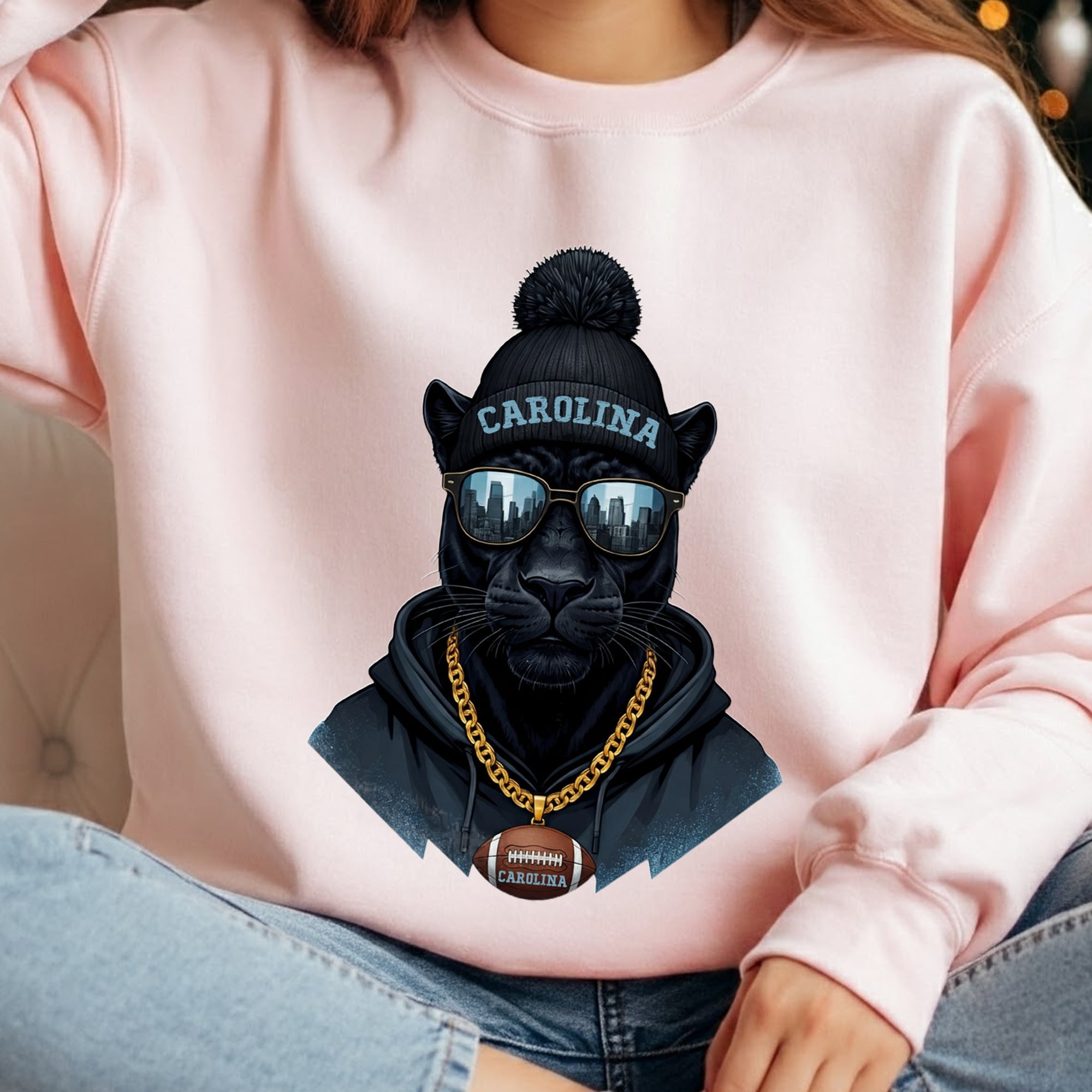 Carolina Football Crewneck Sweatshirt, Vintage Sports Fan Apparel ...