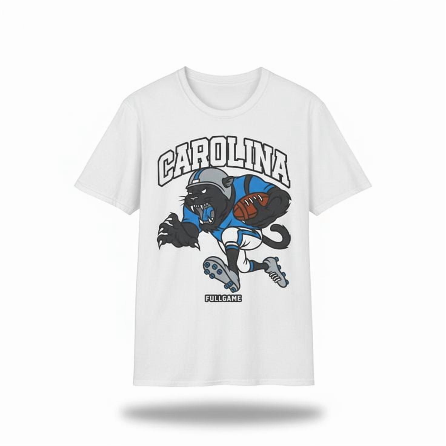 Carolina Football Graphic T-Shirt Panthers, Aggressive Panther Mascot ...