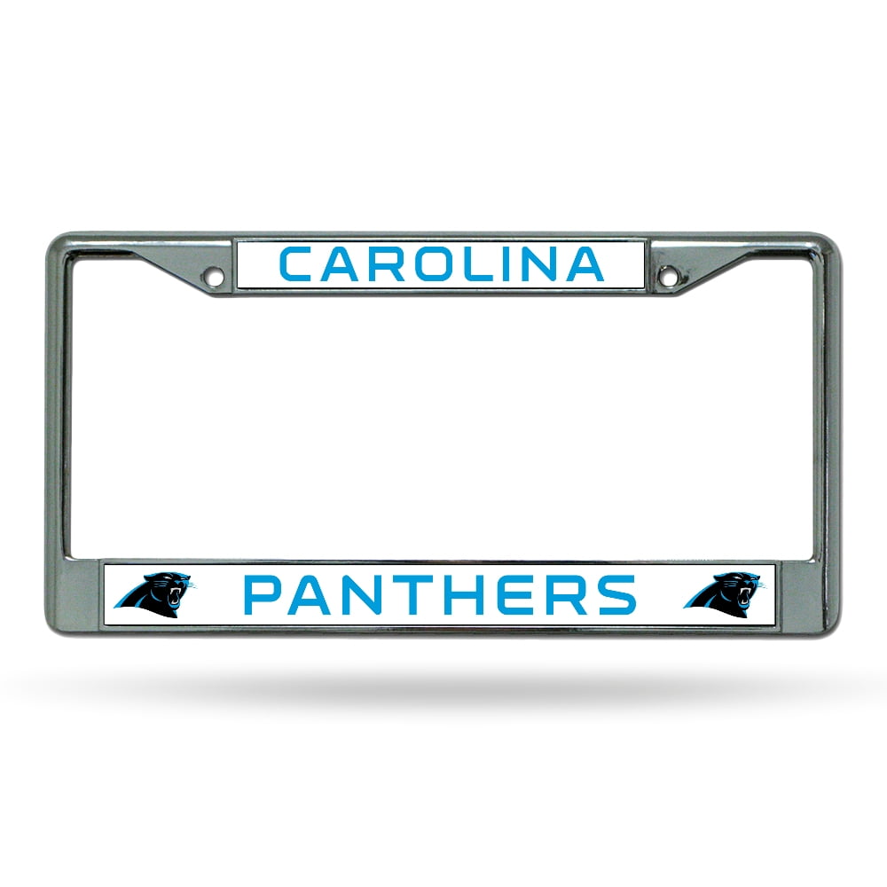 Carolina Football Panthers Chrome Metal License Plate Frame - Walmart.com