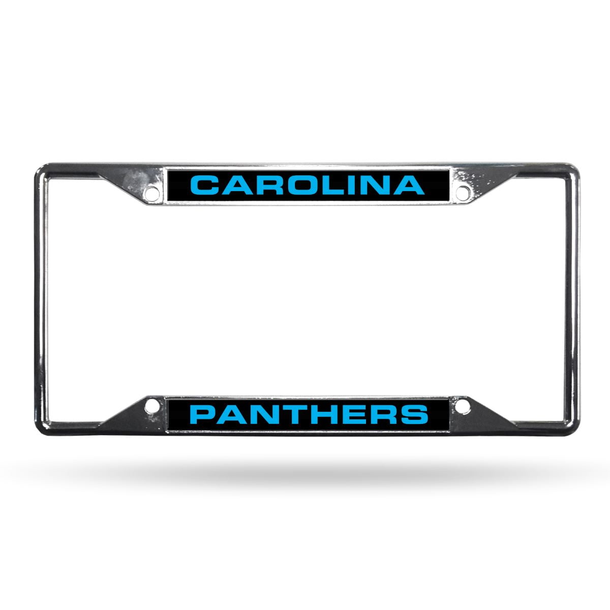 Carolina Football Panthers 4-Corner EZ View Chrome Metal Laser Cut ...