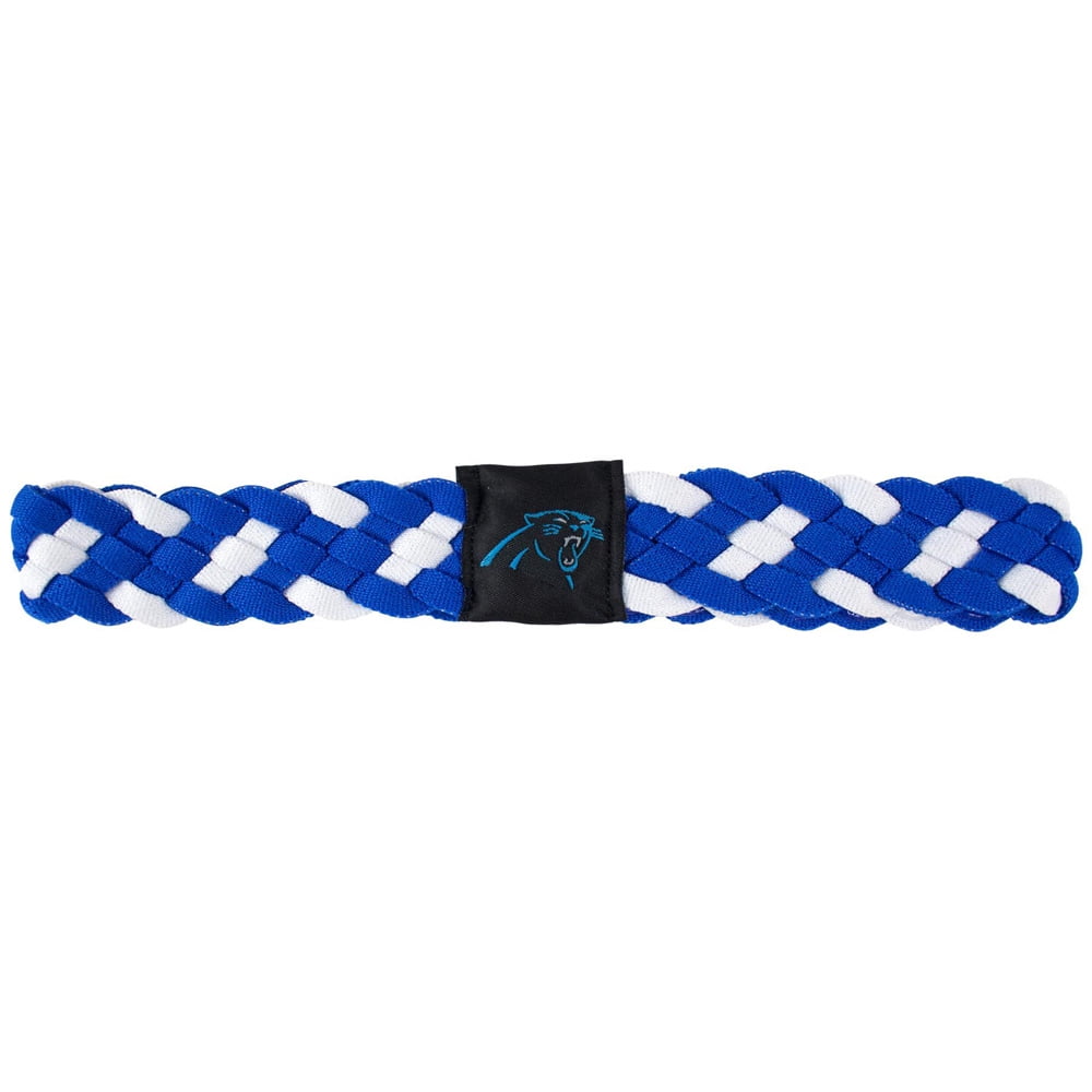 Carolina Football Panthers Braided Hairband with Team Logo & Colors ...