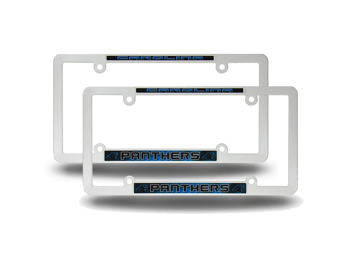 Carolina Football Panthers Plastic License Plate Frame - Set of 2 ...