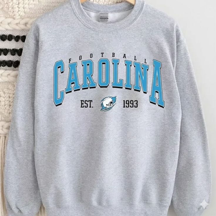 Carolina Football Sweatshirt Panthers Fan Gift, Vintage Carolina ...