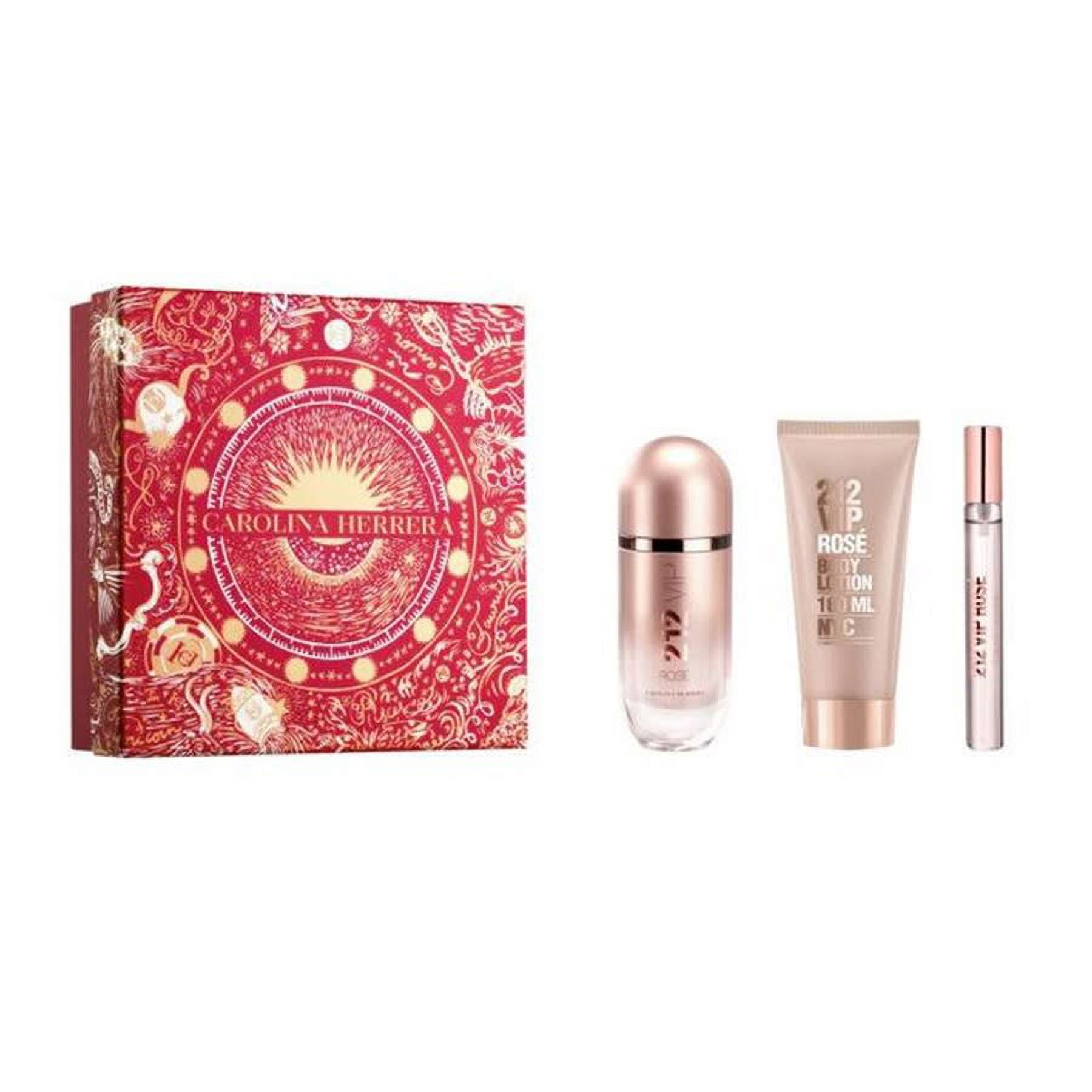 Carolina Herrera 212 Vip Rose Set (W) EDP 80Ml+ 10Ml + B.Lotion 100Ml ...