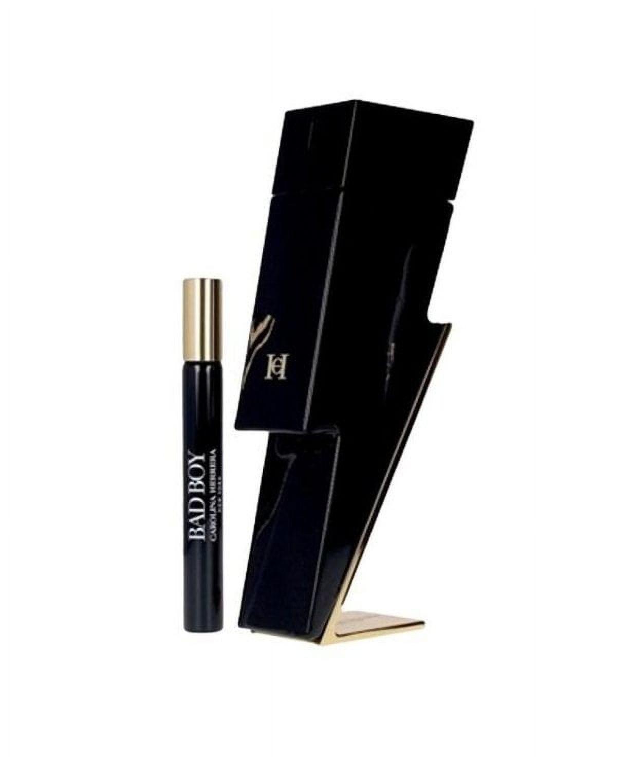 Carolina Herrera Bad Boy 3.4 oz EDT Spray+ 10 ml EDT Spray Travel Set ...