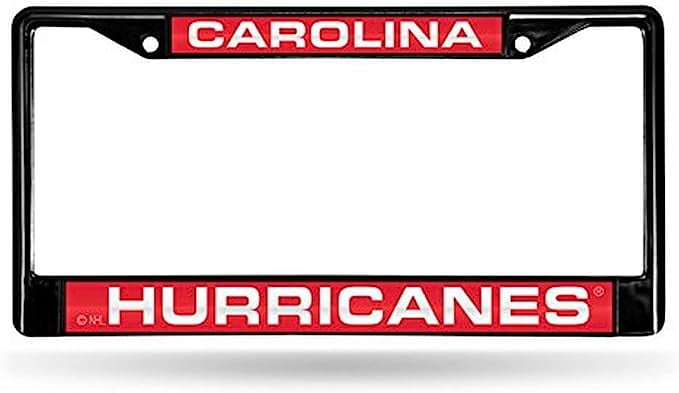 Carolina Hockey Hurricanes Black Metal Laser Cut License Plate Frame ...