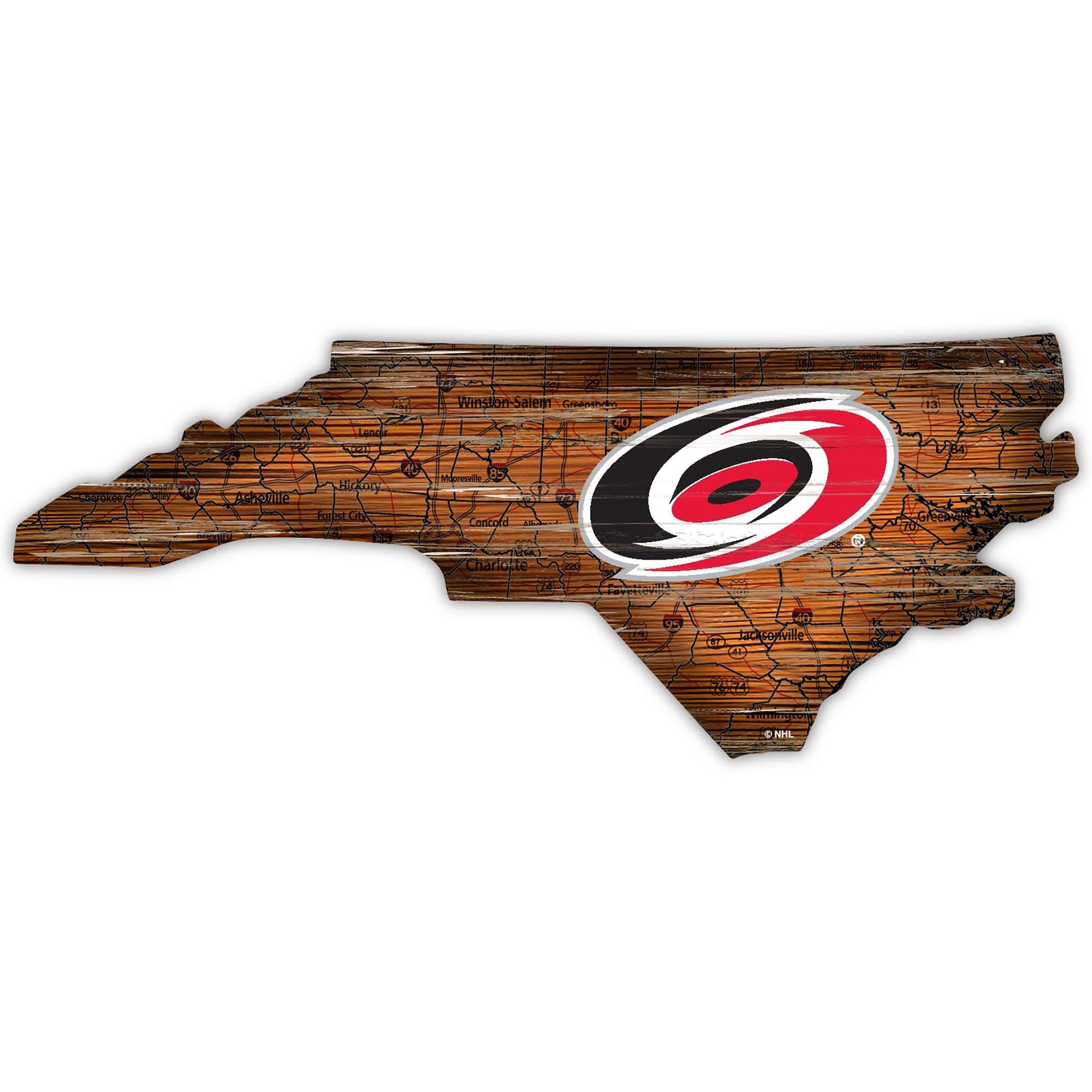 Carolina Hurricanes Distressed State Cutout Sign - Walmart.com