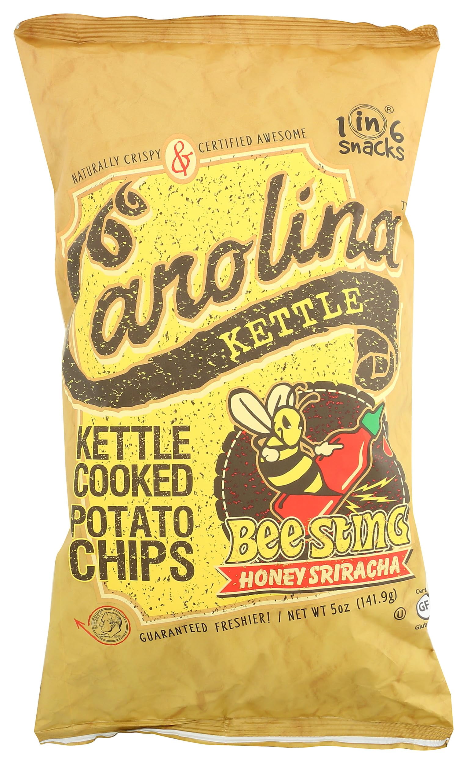 Carolina Kettle Kettle Cooked Potato Chips, NSD3 Honey Sriracha, 5 Oz - Walmart.com