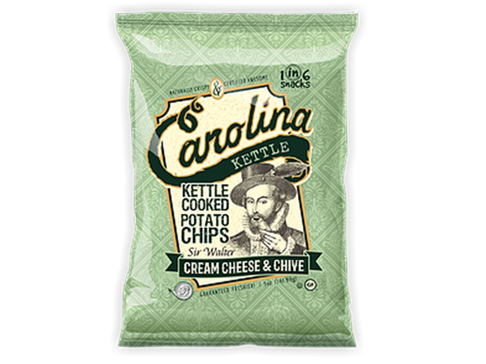 Carolina Kettle Naturally Crispy Cream Cheese And Chive Kettle Cooked Potato Chips 4 Pack