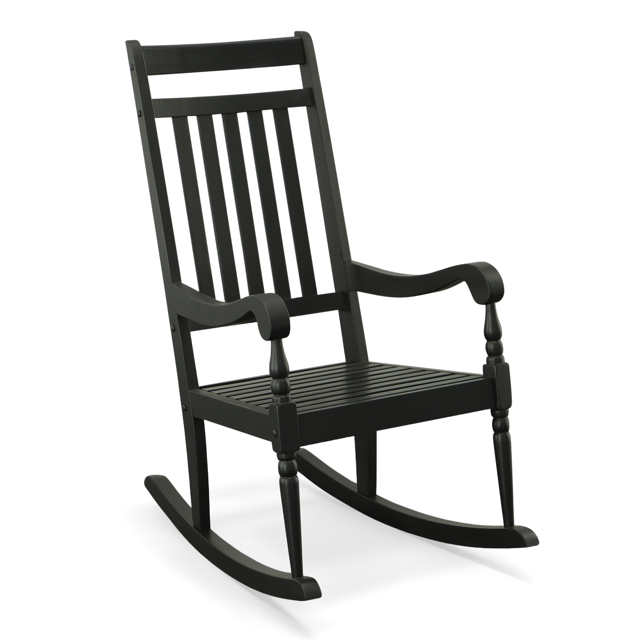 Carolina Living Belmont Outdoor Slat Rocker Black - Walmart.com