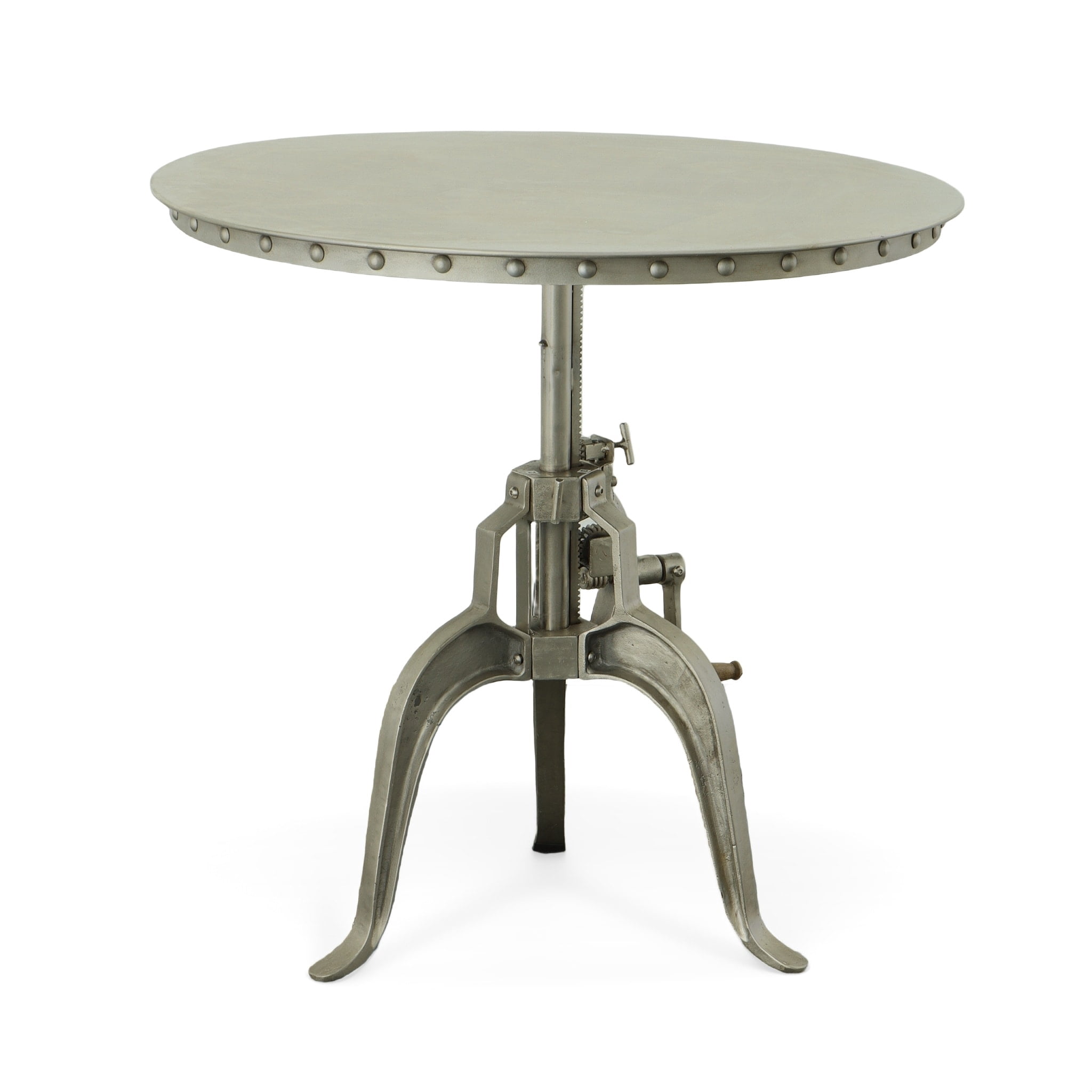 Carolina Chair & Table Mundra Adjustable Crank Table - Antique Nickel ...