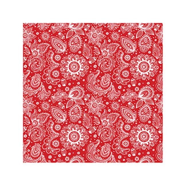 Carolina Manufacturing 518067 Bandana Prims Paisley - Red - Walmart.com