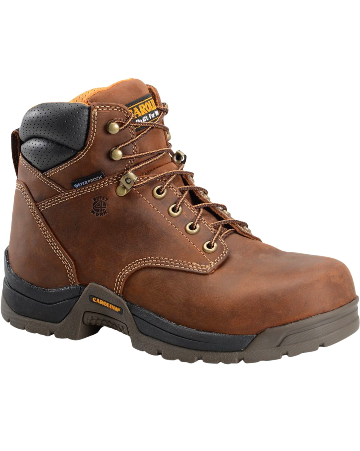 Carolina Men's 6" Waterproof Work Boot Composite Toe Brown 7 EE US ...