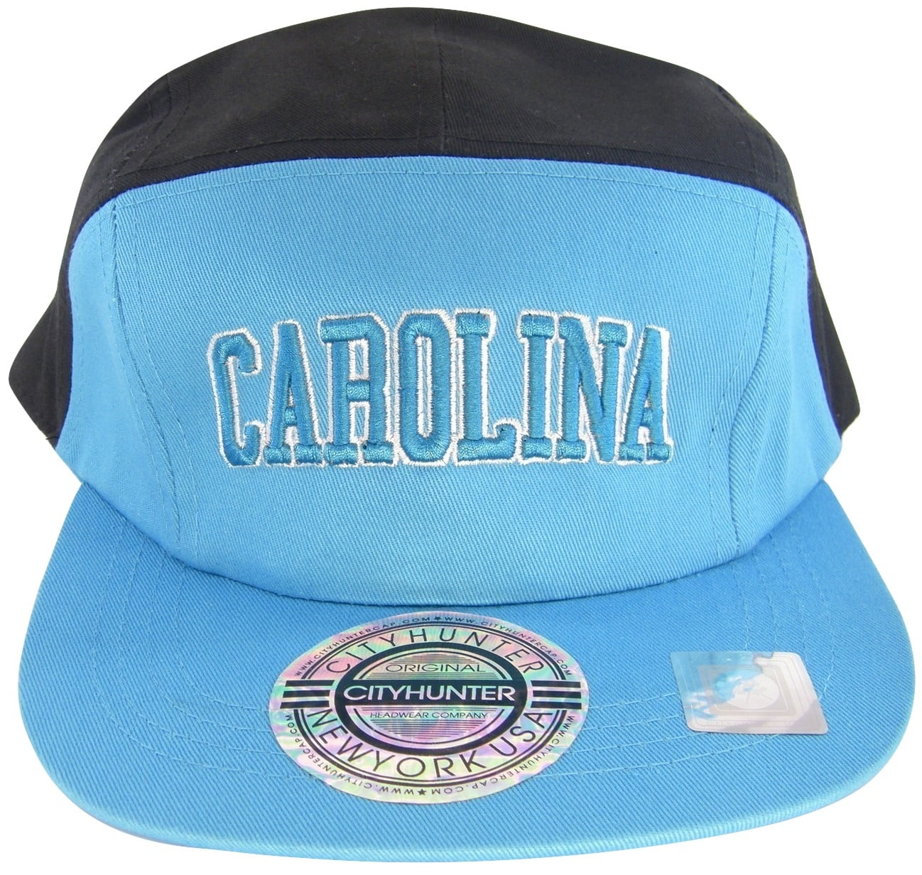 Carolina Men's Adjustable 5-Panel Flat Brim Snapback Baseball Cap (Teal ...