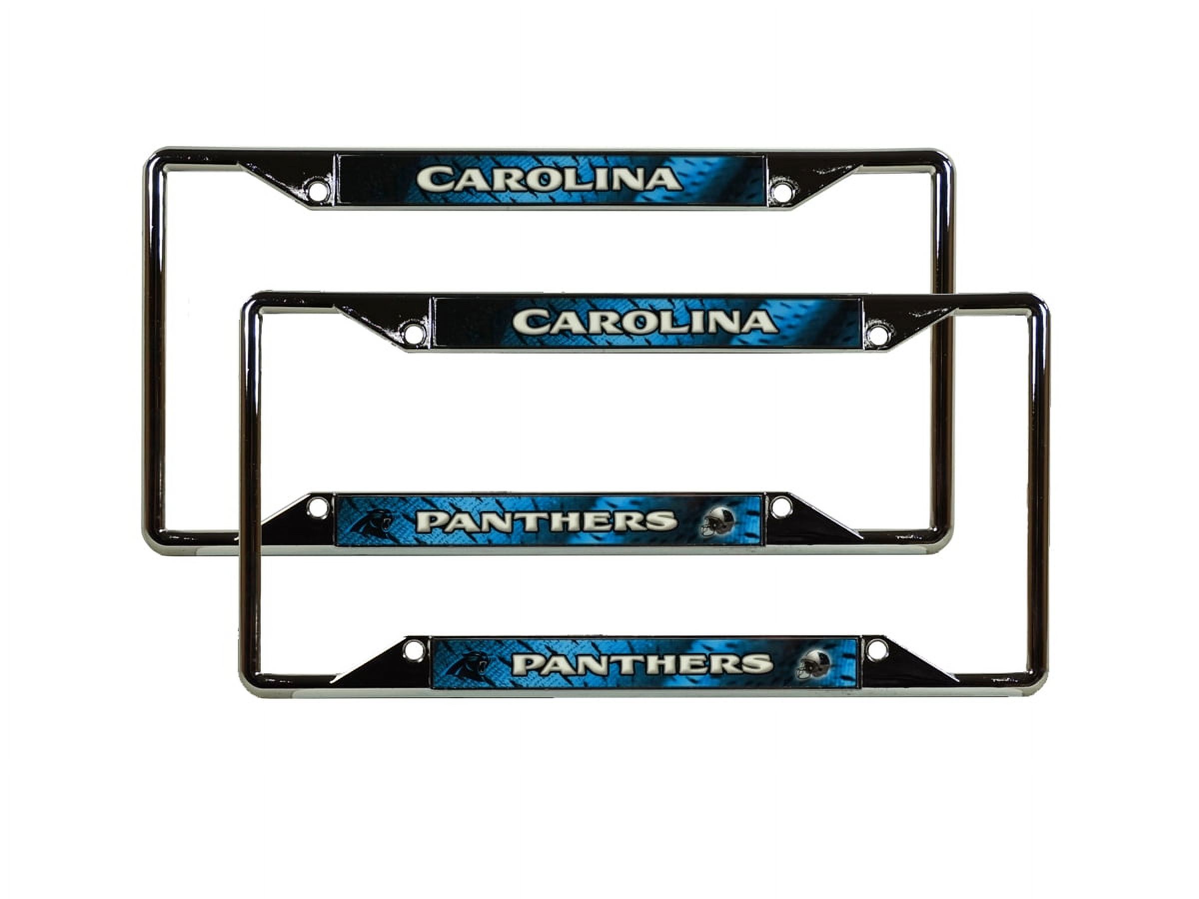 Carolina NFL Panthers Chrome EZ View License Plate Frame - Set of 2 ...