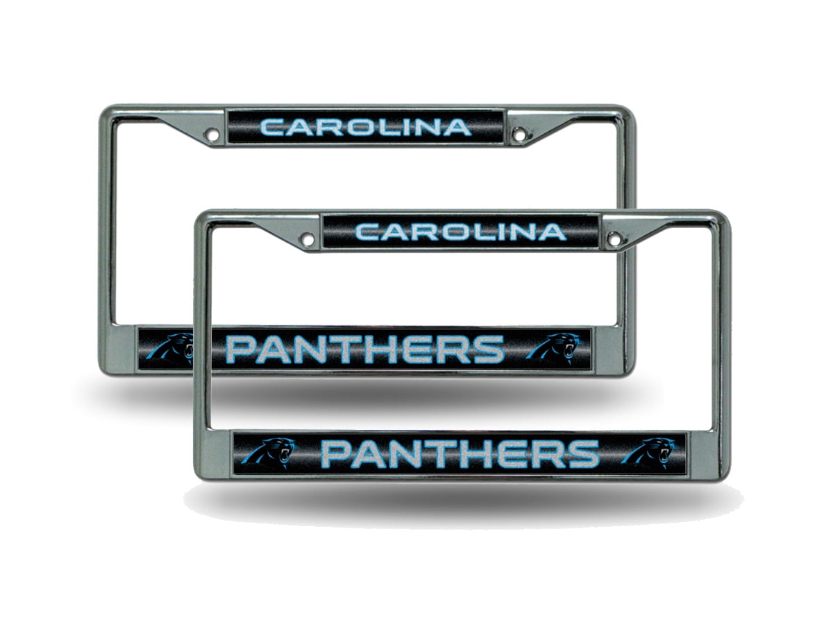 Carolina NFL Panthers Chrome Metal (2) Sparkly Sparkly Glitter Bling ...